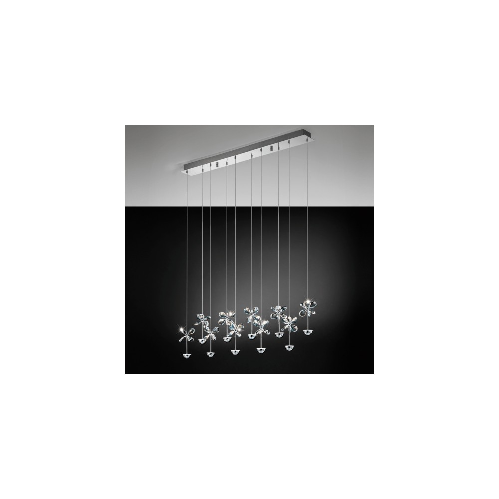 Lustra cristal PIANOPOLI 1 39545 EGLO, LED 40X1.8W 8600lm 3000K, crom