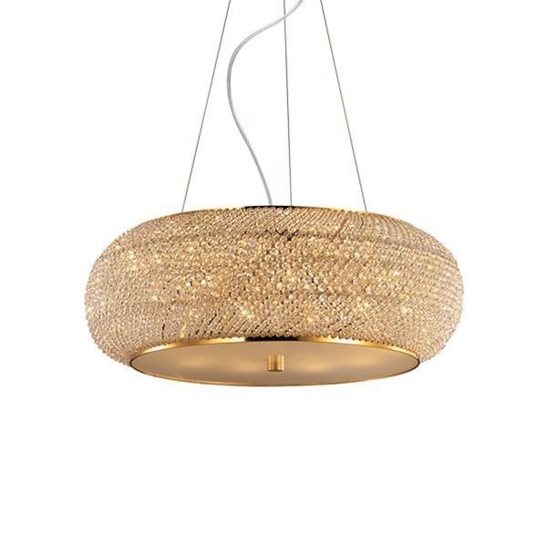 Lustra PASHA' SP14 164984 Ideal Lux, gold. Lustra sufragerie