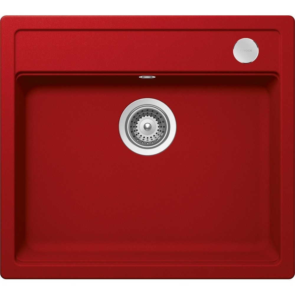 Chiuveta bucatarie Schock Mono N-100 Cristadur Rouge 570 x 510 mm cu sifon automat, granit ...