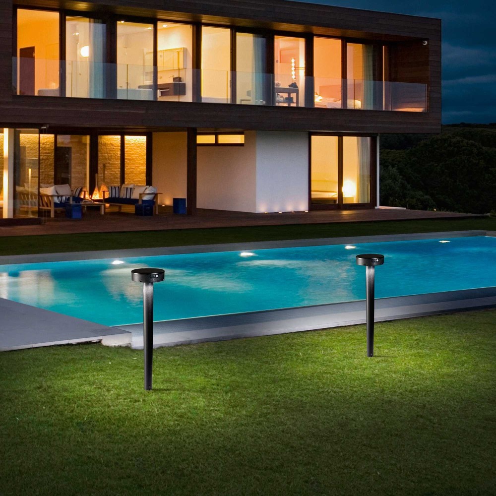 Stalp de gradina cu panou fotovoltaic ELON PT 294124 Ideal Lux, LED ...