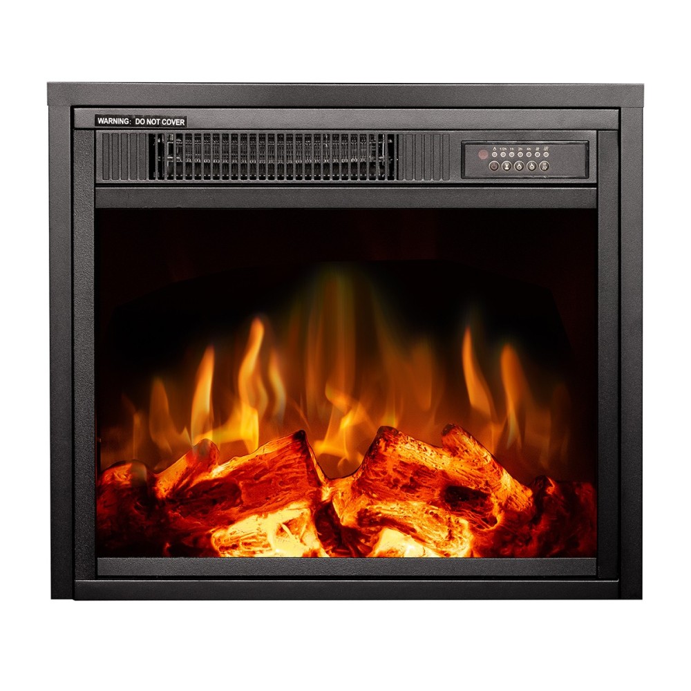 Șemineu electric incorporabil DIONIS, 429x486x153 mm, negru, flacără ...